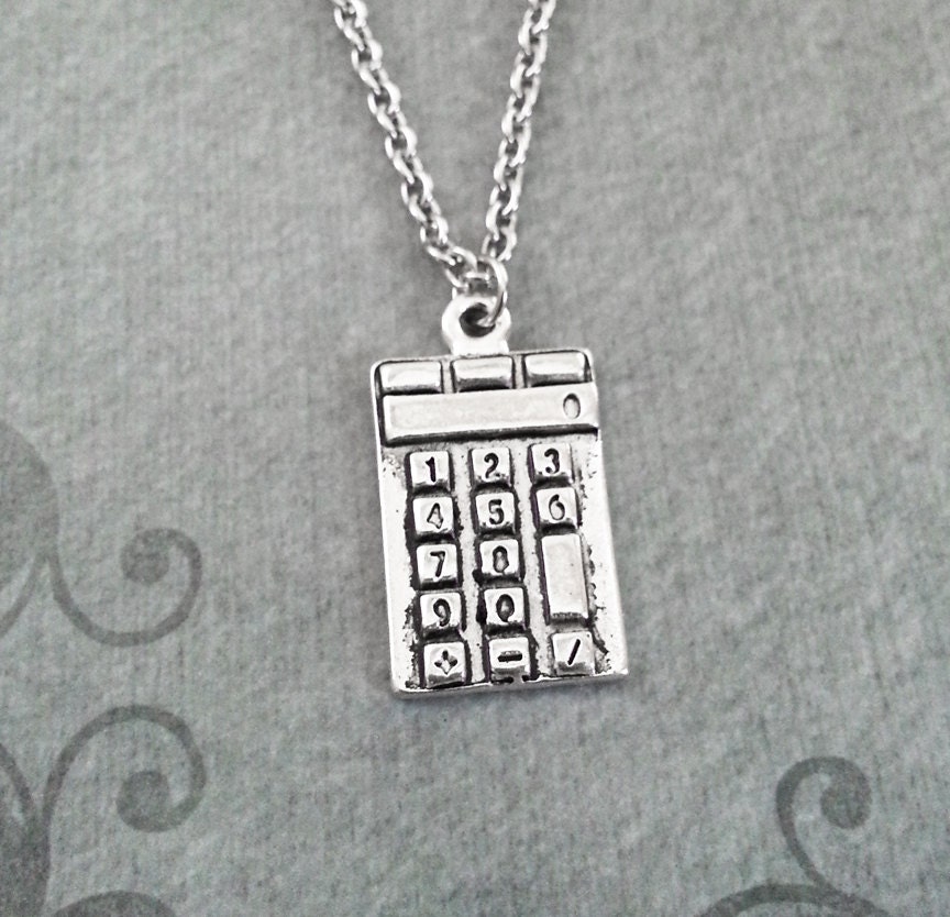 Calculator Necklace SMALL Calculator Jewelry Math Jewelry Math | Etsy