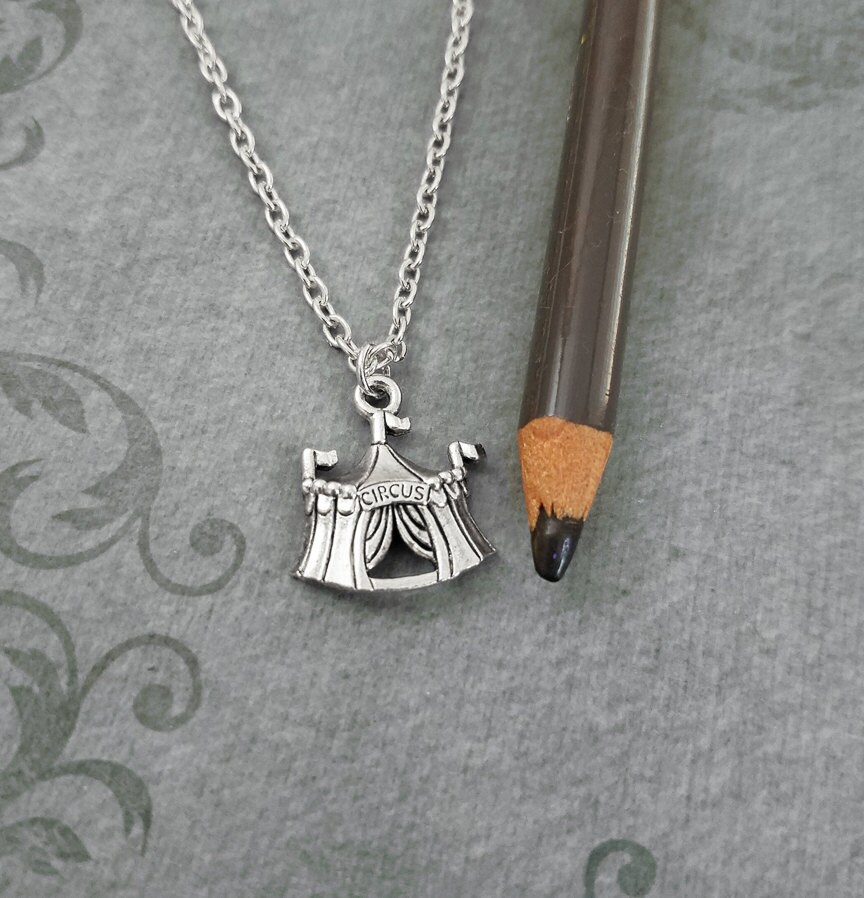 Circus Tent Necklace SMALL Circus Jewelry Circus Tent Charm Necklace ...