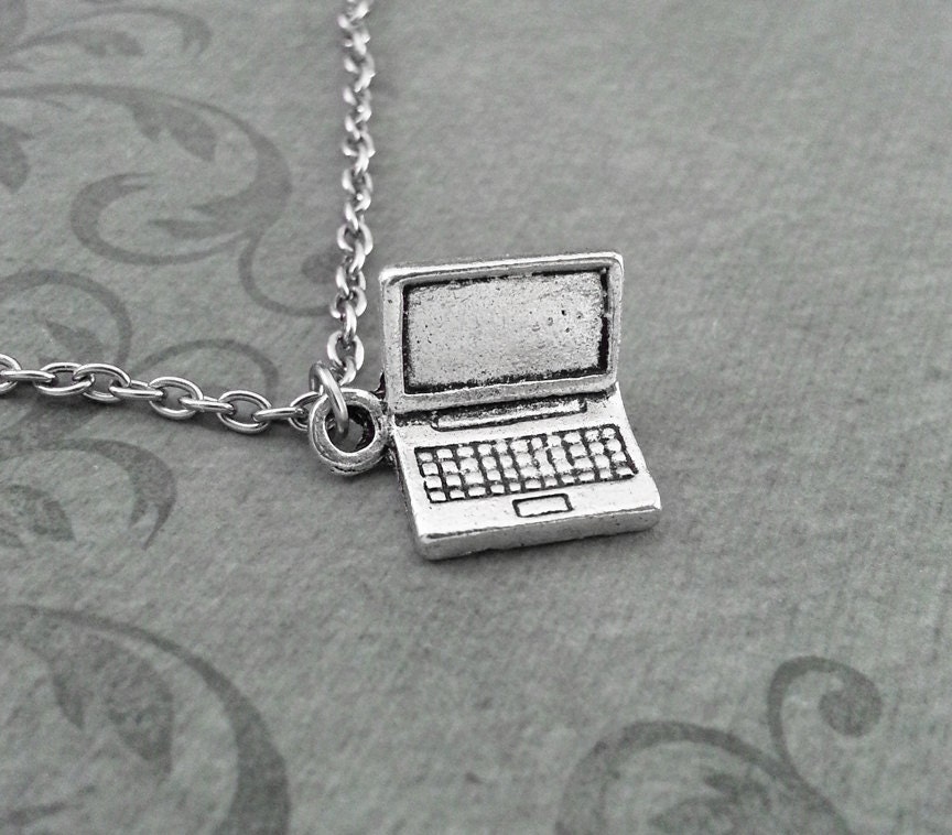 Laptop Necklace SMALL Computer Necklace Tech Necklace | Etsy
