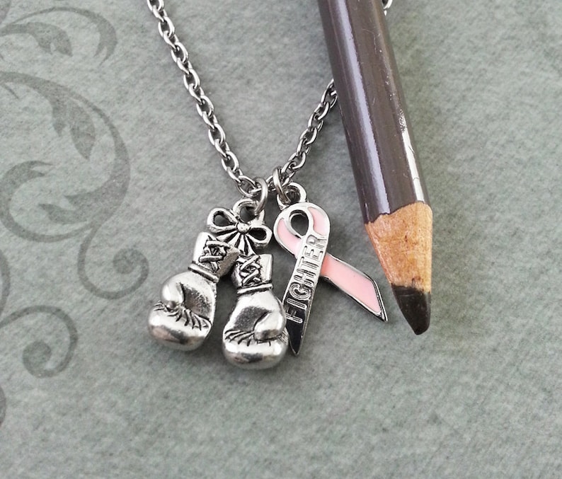 Boxing Gloves Necklace SMALL Ribbon Necklace Fighter Gift Boxing ...