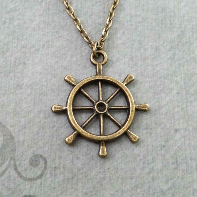 Ship Wheel Charm - Etsy