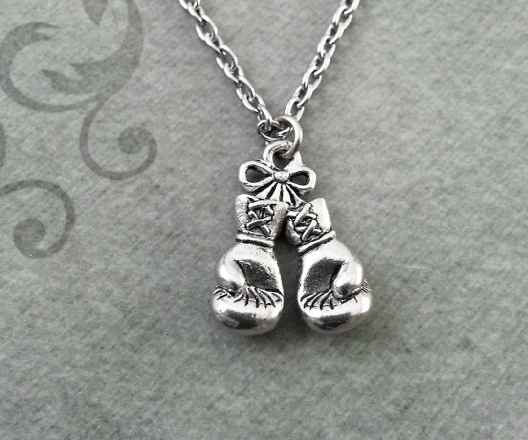 Boxing Gloves Necklace SMALL Boxing Necklace Boxing Gift Boxing Jewelry ...