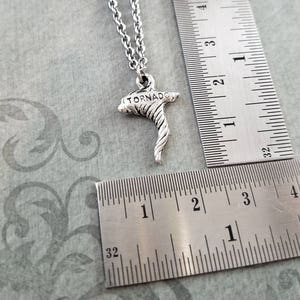 Tornado Necklace SMALL Tornado Charm Necklace Tornado Pendant Necklace ...