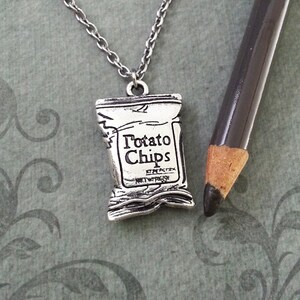 Potato Chips Necklace Potato Chips Jewelry Bag of Potato Chips Bag ...