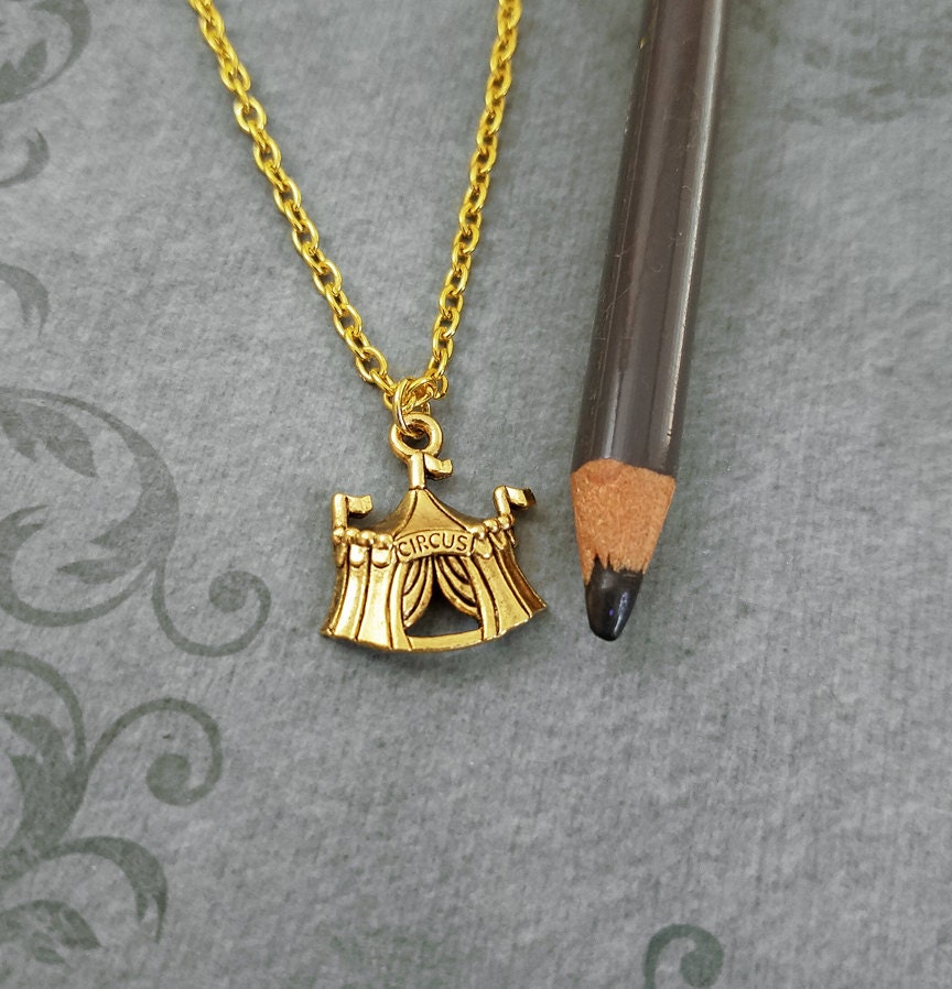 Circus Tent Necklace SMALL Circus Jewelry Circus Tent Charm - Etsy