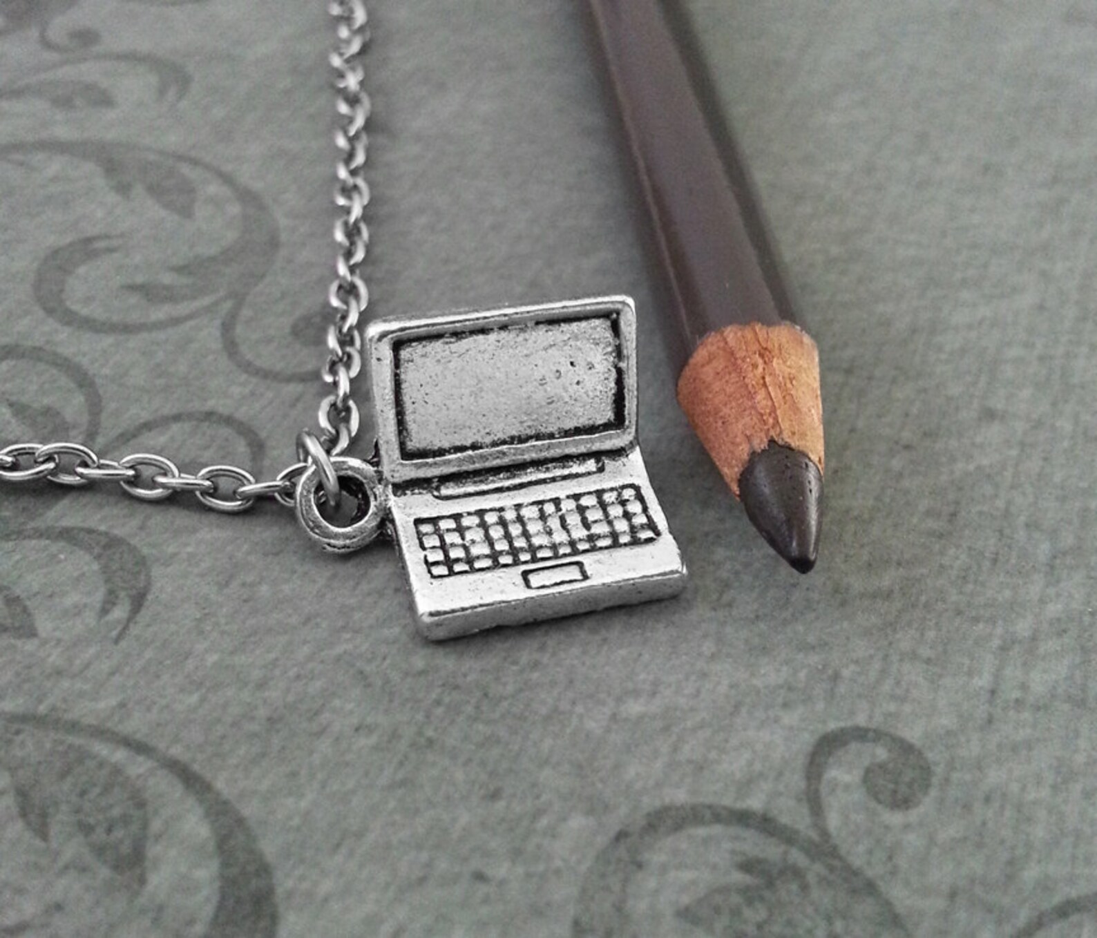 Laptop Necklace SMALL Computer Necklace Tech Necklace | Etsy