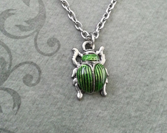 Sterling Silver Scarab Beetle Charm - Etsy