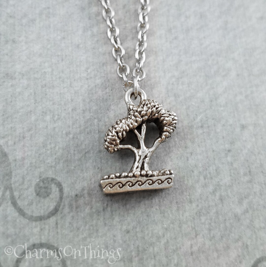 Bonsai Tree Necklace SMALL Bonsai Charm Bonsai Necklace Bonsai Pendant ...