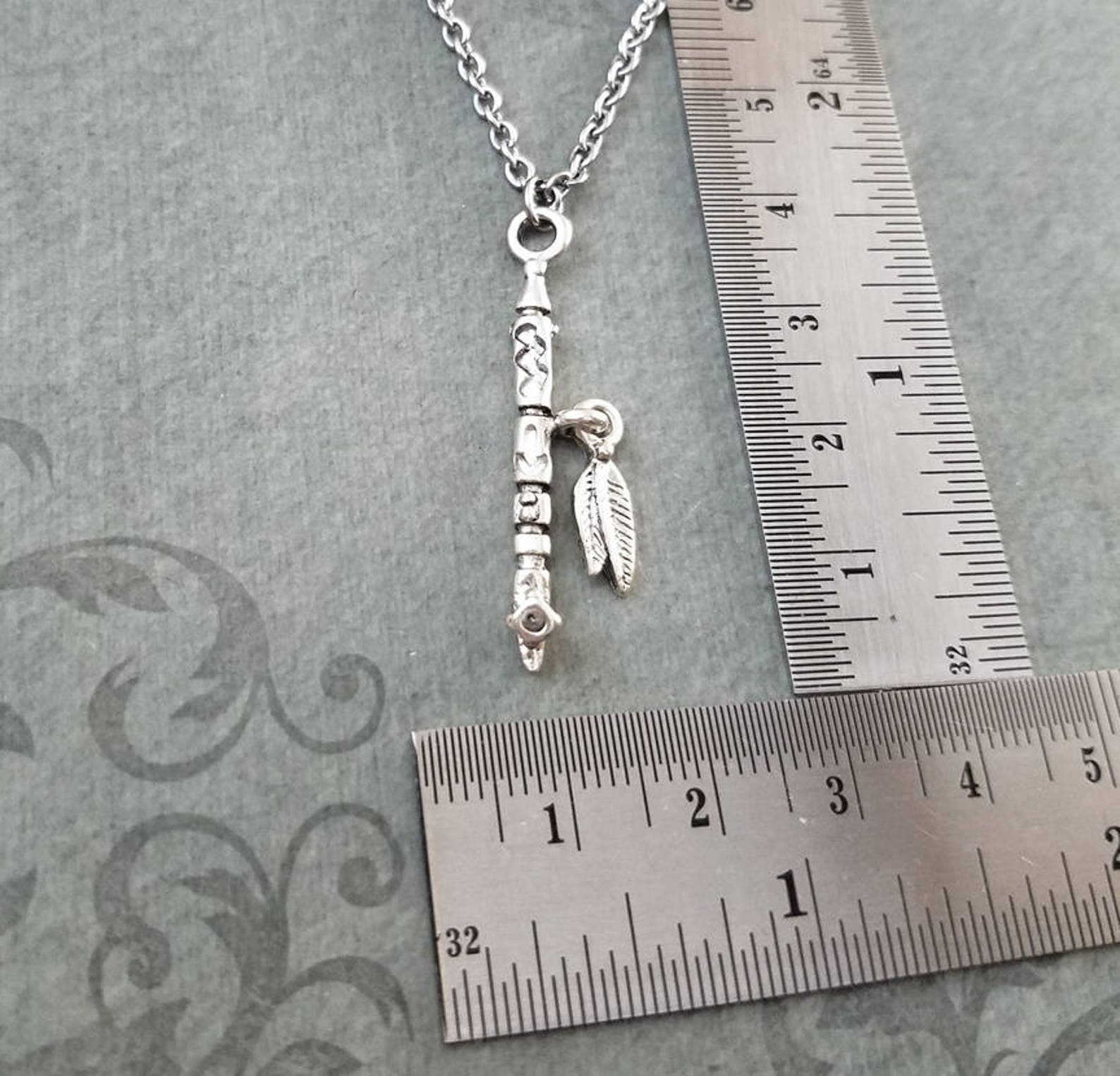 Peace Pipe Necklace SMALL Ceremonial Pipe Necklace Tobacco | Etsy