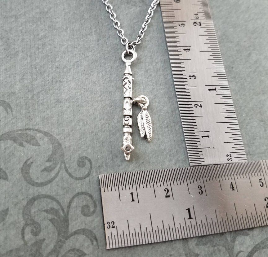 Peace Pipe Necklace SMALL Ceremonial Pipe Necklace Tobacco - Etsy