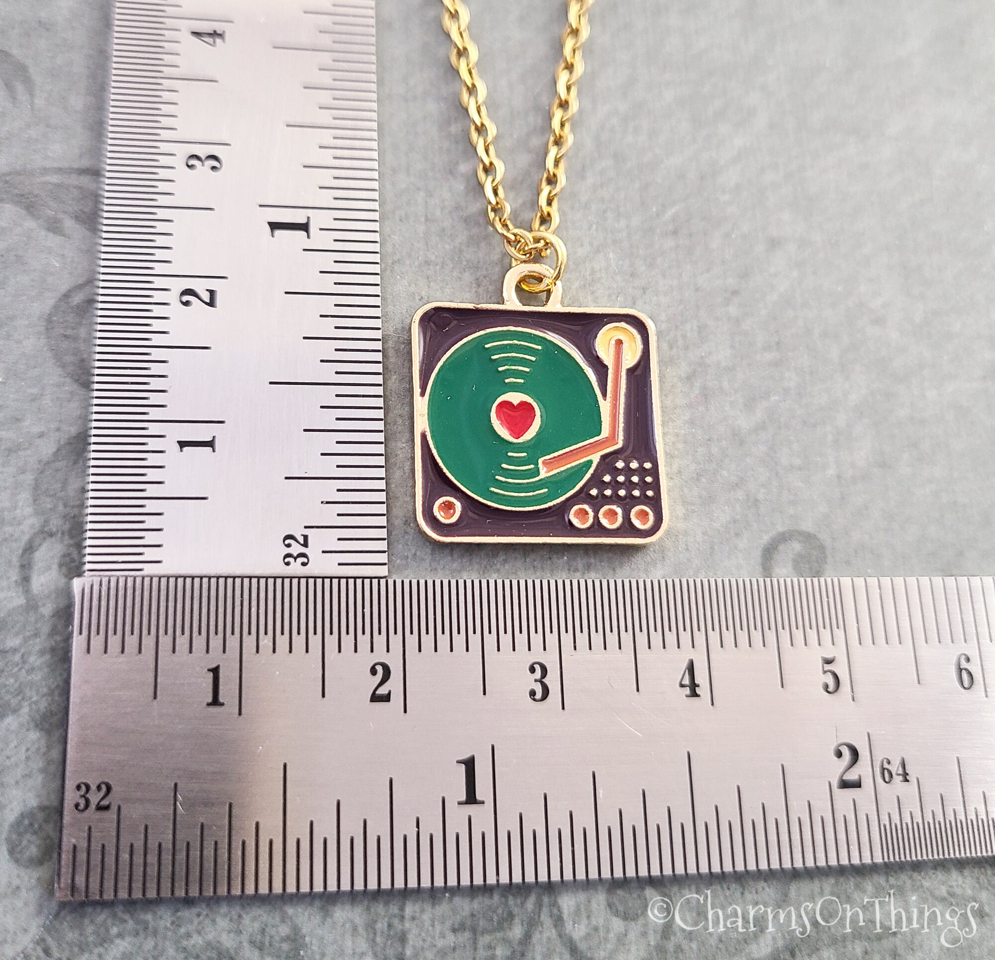 Turntable Necklace Vinyl Record Necklace Record Player - Etsy