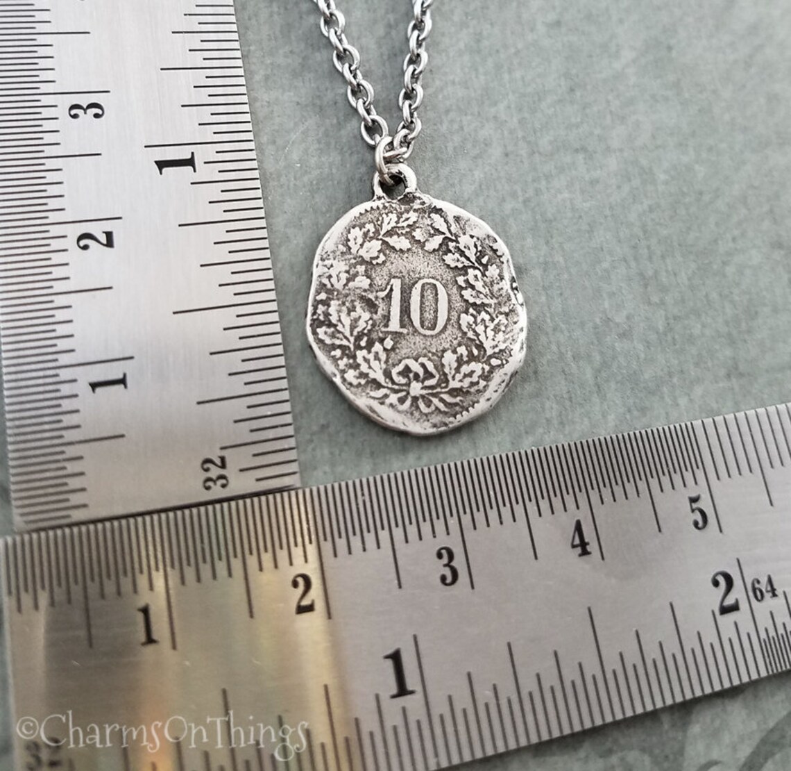 Coin Necklace Roman Coin Charm Necklace Caesar Necklace Ancient Greek ...