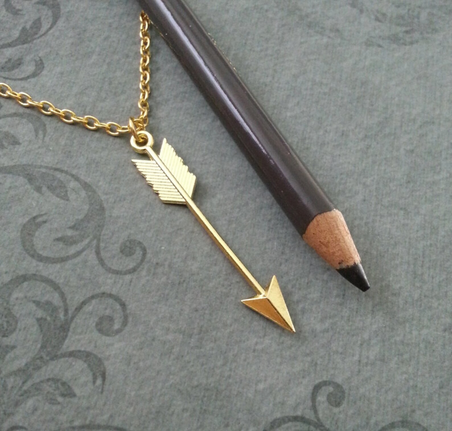 Arrow Necklace, Arrow Charm, Bohemian Necklace, Arrow Jewelry, Boho ...