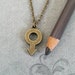 Mars Symbol Necklace SMALL Mars Necklace Bronze Mars Charm Necklace ...