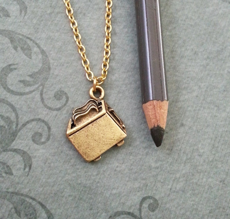 Toaster Necklace VERY SMALL Toaster Jewelry Toast Necklace - Etsy