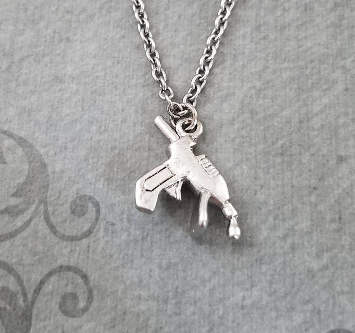 Glue Gun Necklace SMALL Glue Gun Charm Necklace Glue Gun Charm Necklace ...