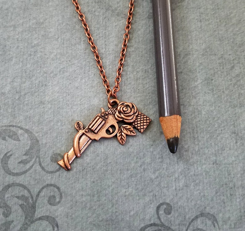 Revolver Necklace SMALL Gun Necklace Gun Jewelry Copper - Etsy