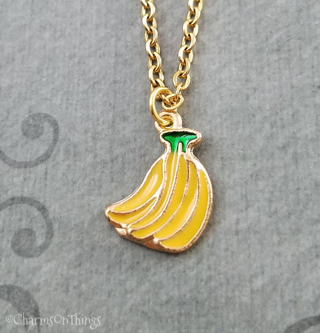Bananas Necklace Banana Bunch Charm Necklace Banana Pendant Necklace ...