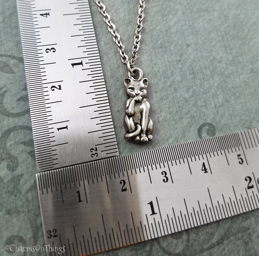 Cat Necklace Cat Jewelry Cat Pendant Necklace Cat Charm | Etsy