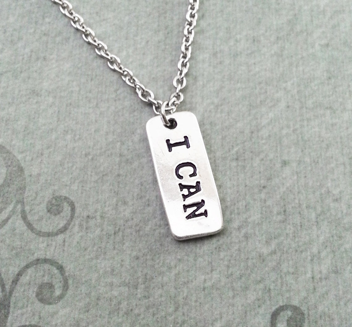 I Can Necklace Inspirational Jewelry Weight Loss Gift Sports - Etsy