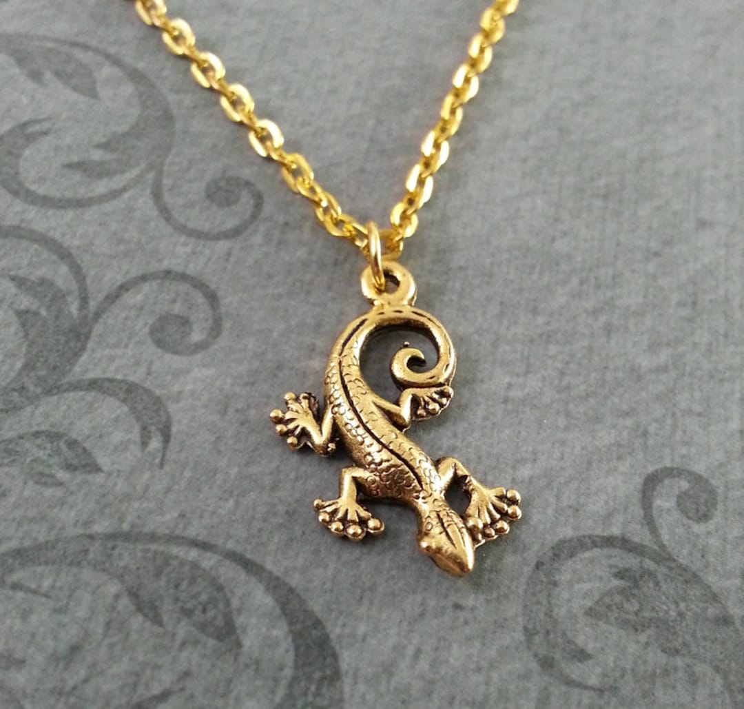 Gecko Necklace, Gecko Gift, Gecko Jewelry, Lizard Necklace, Animal ...