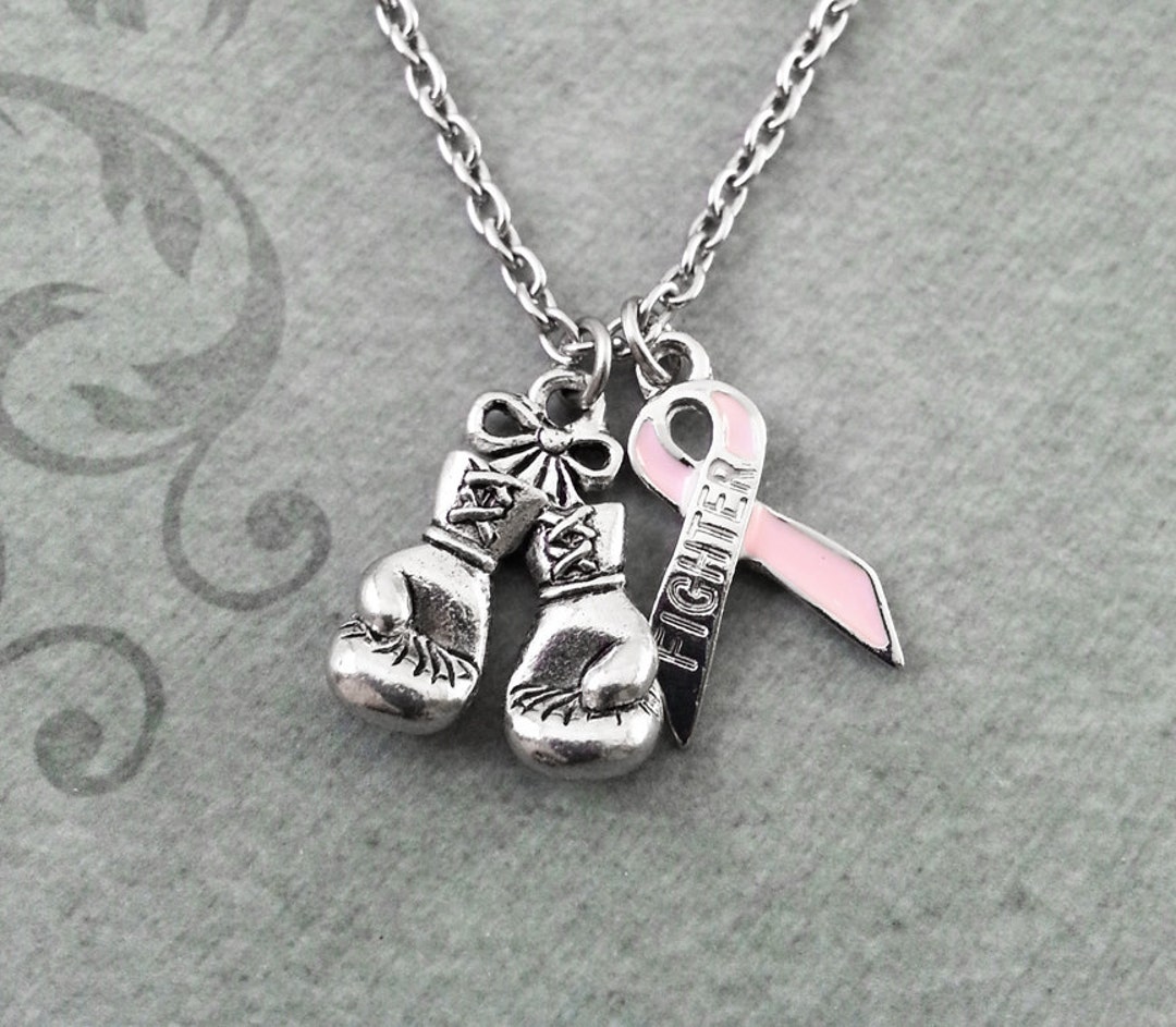 Boxing Gloves Necklace SMALL Ribbon Necklace Fighter Gift Boxing ...