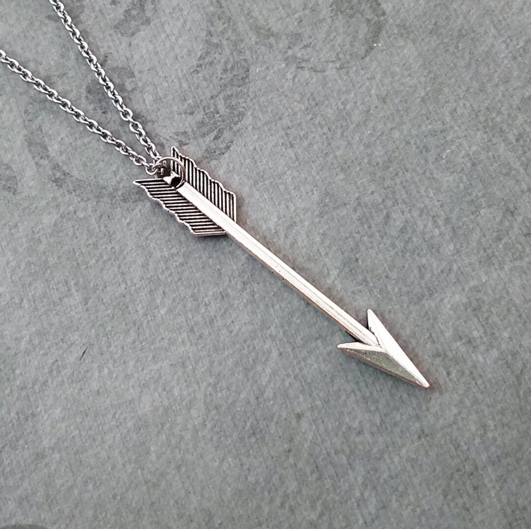 Arrow Necklace LARGE Arrow Jewelry Arrow Charm Necklace Arrow Pendant ...