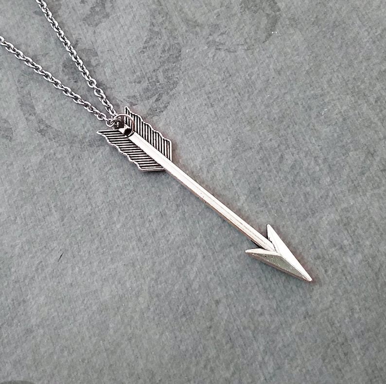 Arrow Necklace LARGE Arrow Jewelry Arrow Charm Necklace Arrow Pendant ...