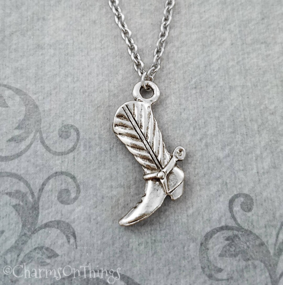 Cowboy Boot Necklace Cowboy Boot Charm Necklace Cowboy Jewelry Cowboy ...