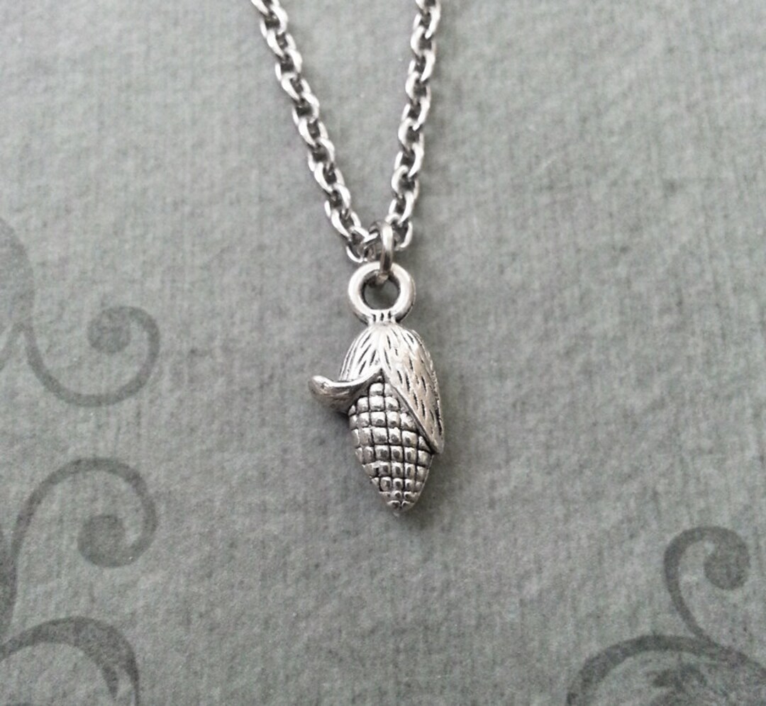 Corn Necklace VERY SMALL Corn Jewelry Farming Necklace Farmer Necklace ...