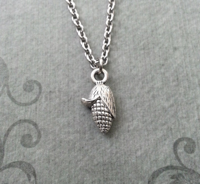 Corn Necklace VERY SMALL Corn Jewelry Farming Necklace Farmer Necklace ...