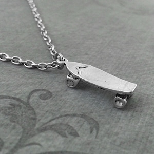 Skateboard Necklace, SMALL Skater Necklace, Skater Jewelry, Skater Gift ...