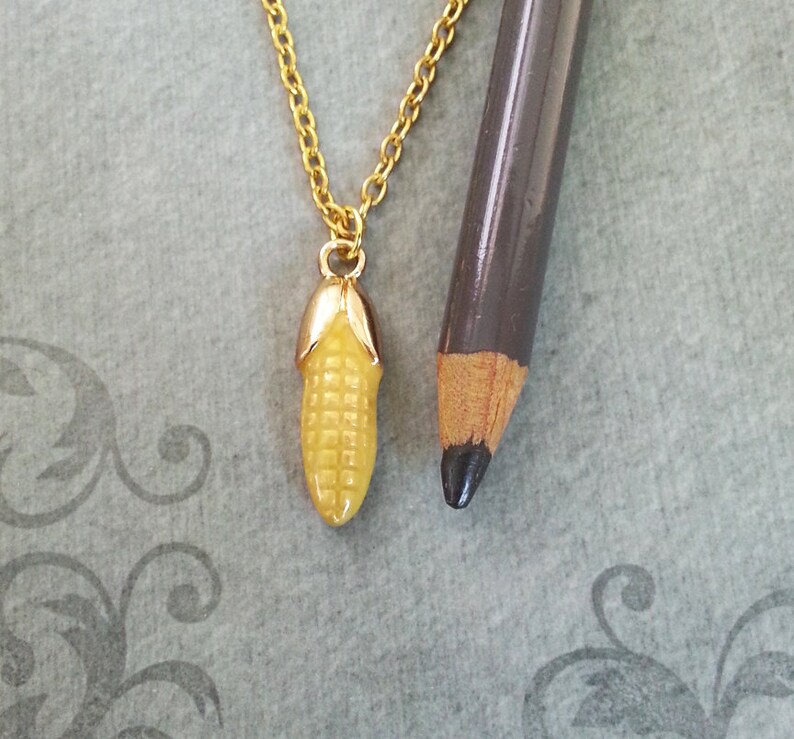 Corn Necklace SMALL Corn Jewelry Farming Necklace Farmer - Etsy