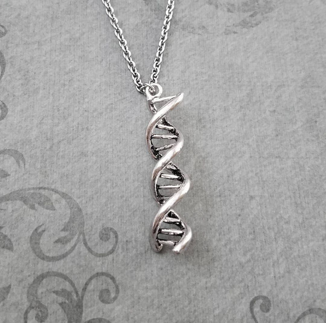 DNA Necklace DNA Molecule Necklace Molecular Biology Double Helix ...