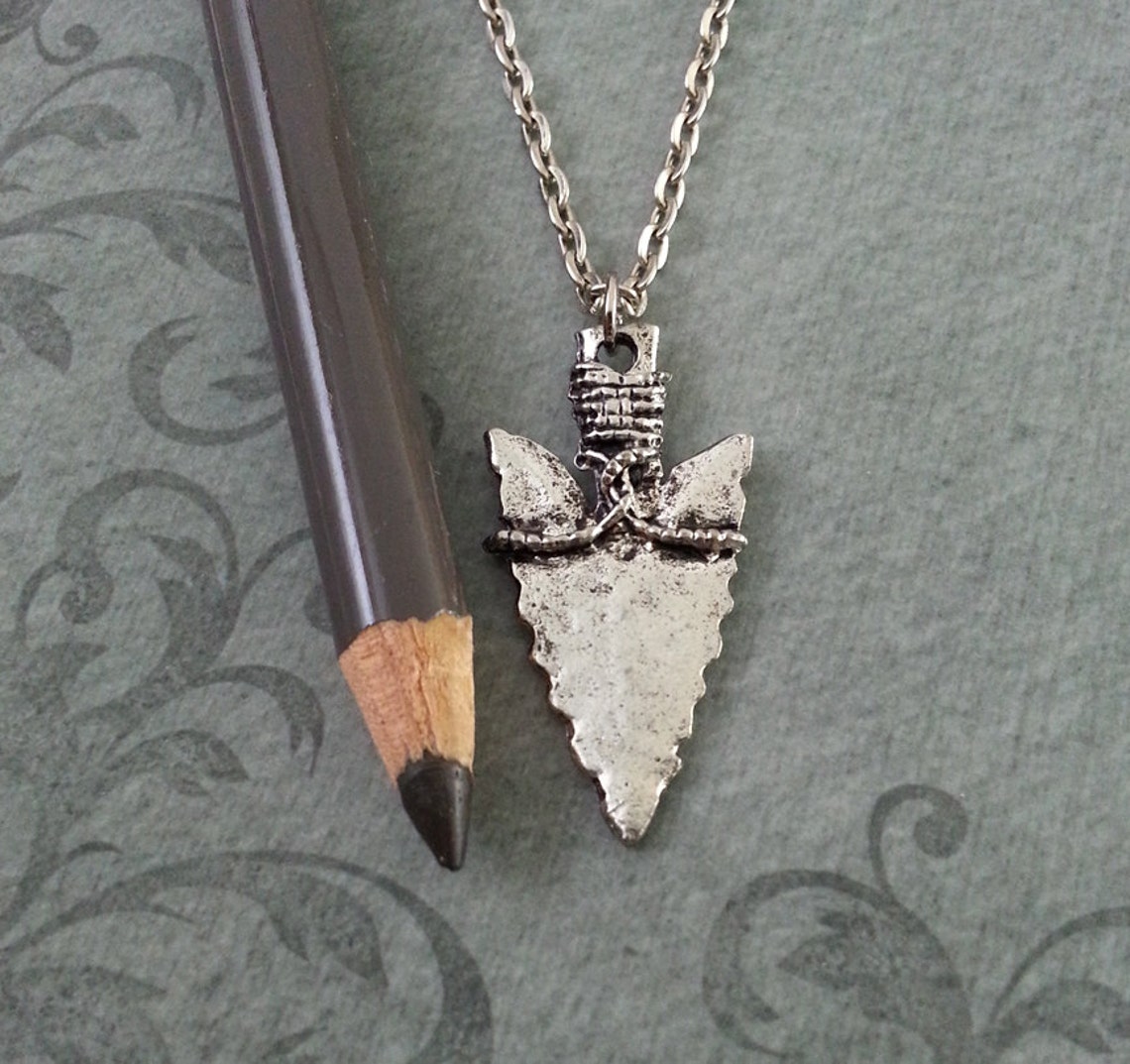 Arrowhead Necklace, Hunting Jewelry, Arrowhead Pendant, Hunters ...
