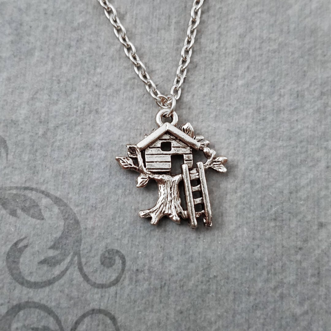 Treehouse Necklace SMALL Treehouse Jewelry Tree House Necklace ...