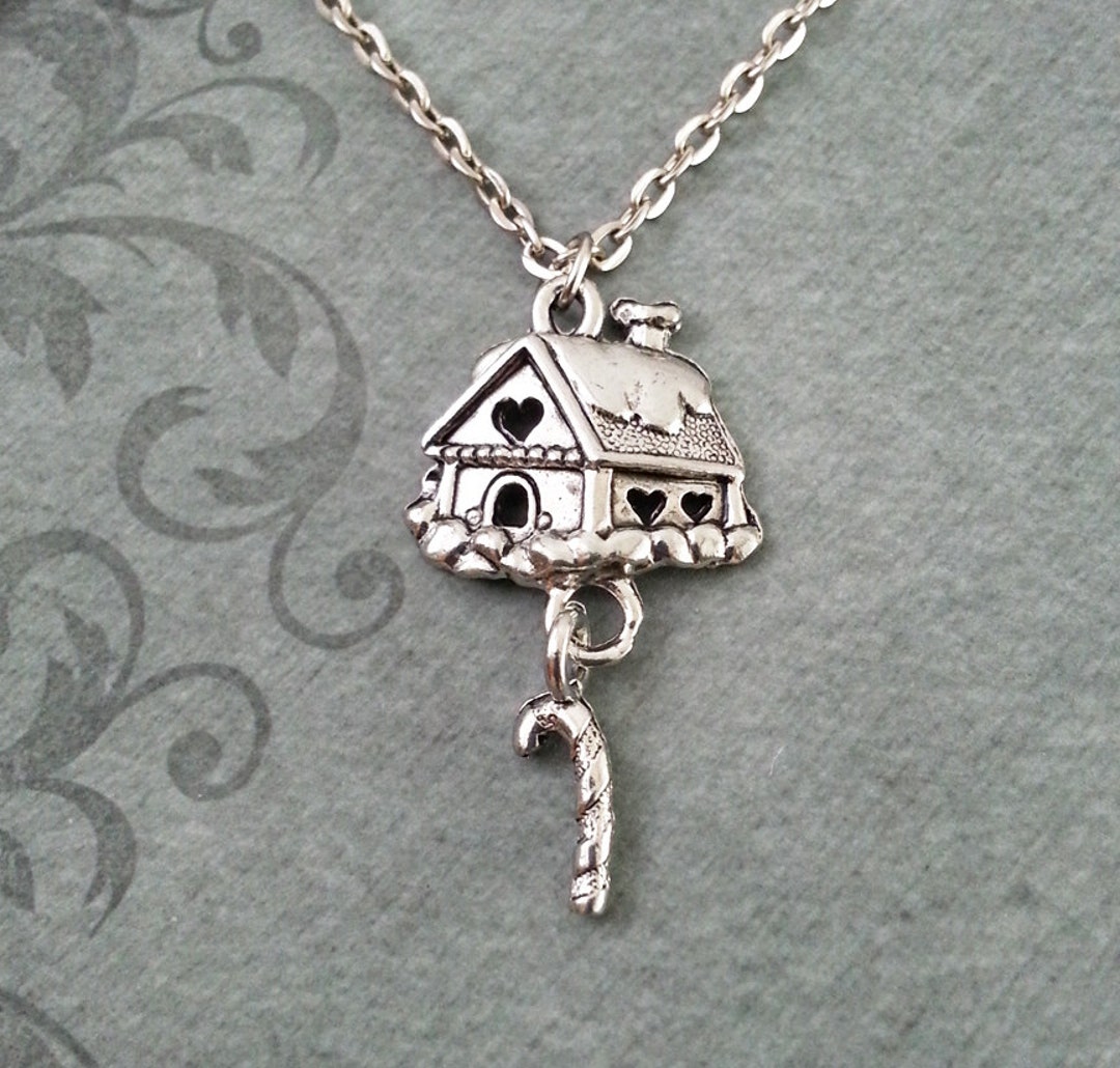 Gingerbread House Necklace, Christmas Jewelry, Gingerbread House ...