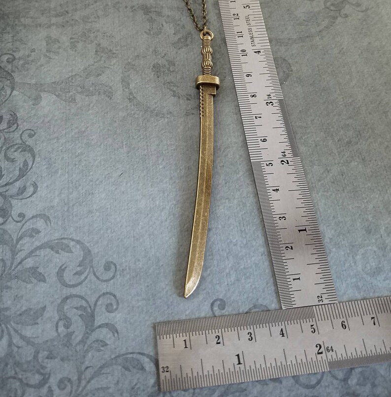 Katana Necklace LARGE Katana Jewelry Samurai Sword Necklace Sword ...