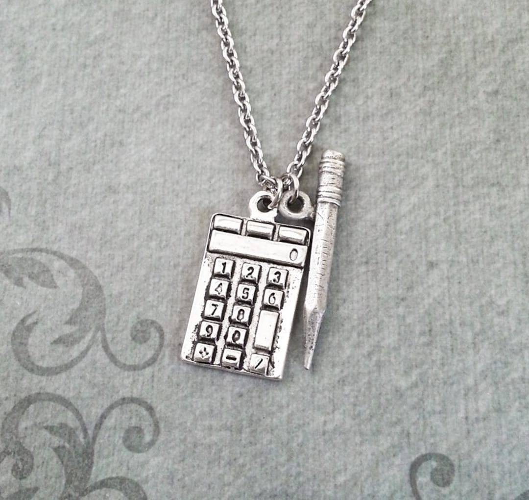 Calculator Necklace SMALL Calculator Jewelry Math Jewelry Math Teacher ...
