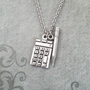 Calculator Necklace SMALL Calculator Jewelry Math Jewelry Math Teacher ...