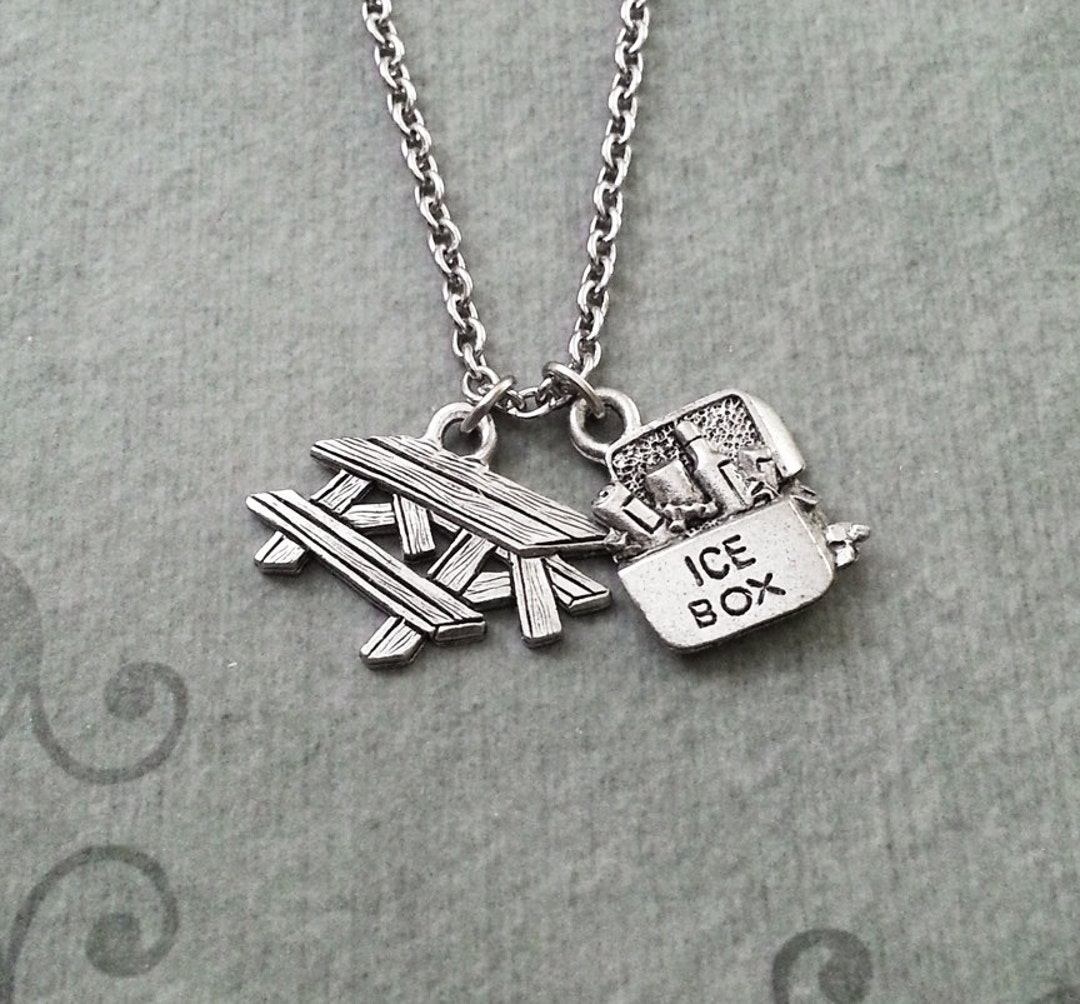 Picnic Table Necklace Cooler Necklace Picnic Necklace Icebox Necklace ...
