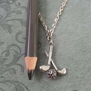 Golf Club Necklace, Golf Gift, Golf Jewelry, Golf Ball Pendant, Golf ...