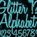 Gold Glitter Alphabet Clipart: Cursive Letters Handwriting Overlay Clip ...