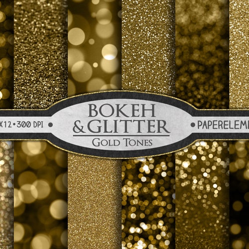 Instant Download Gold Glitter Digital Paper Pack: Glitter - Etsy