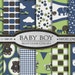 Baby Boy Digital Paper: Baby Boy Scrapbook Paper in Masculine Colors ...