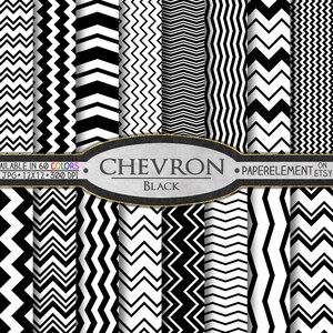 Black Chevron Digital Paper: Chevron Background Chevron | Etsy
