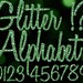 Green Glitter Alphabet Clipart: Digital Glitter Alphabet Clip Art ...