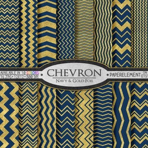 Navy Blue Digital Paper Pack - Chevron Digital Scrapbook Paper for ...