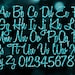 Blue Glitter Alphabet Clipart Overlays: Printable Cursive Handwriting ...