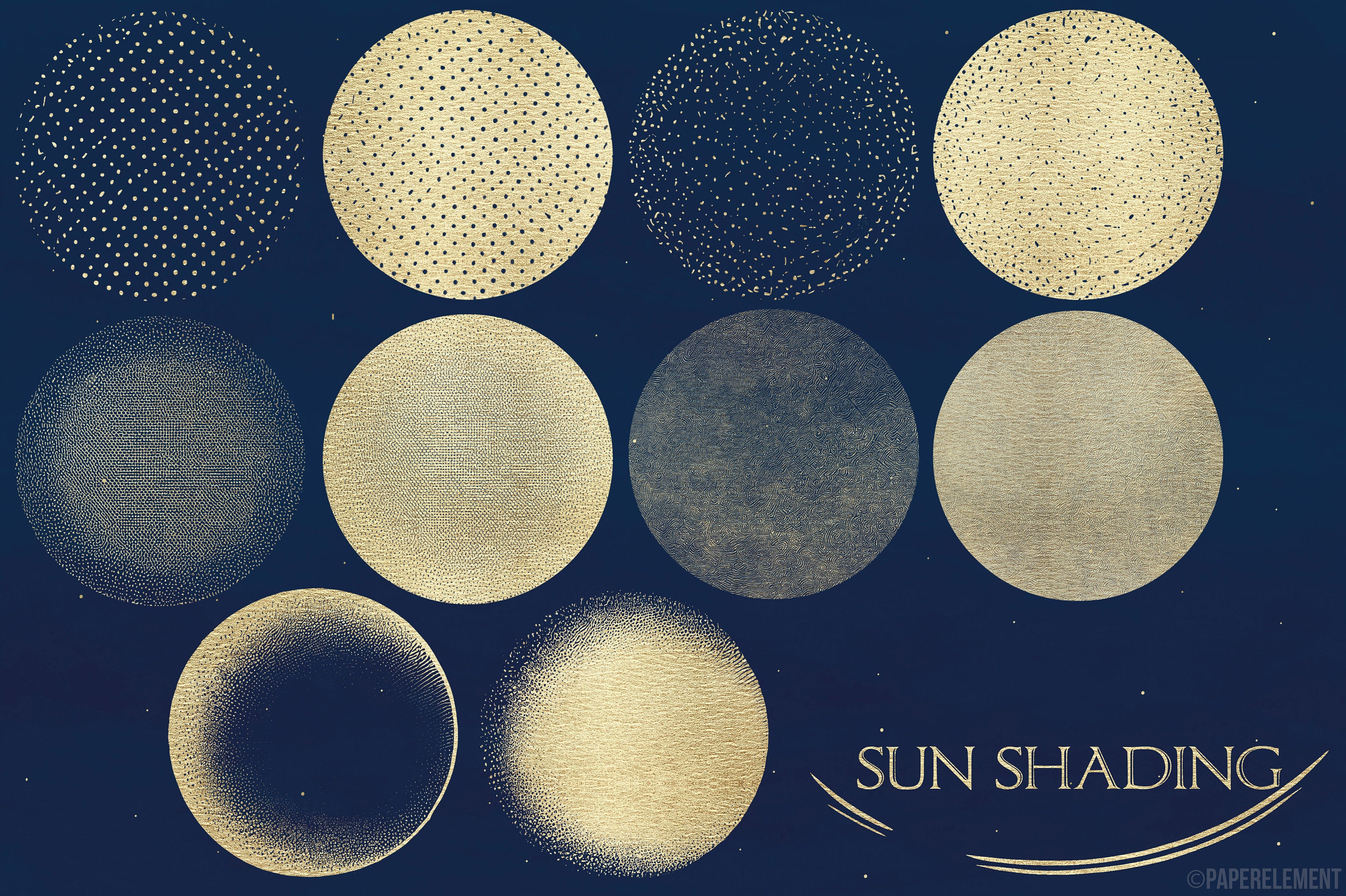 Classic Sun Clipart Set: Vintage 90s Celestial Face Designs - Gold ...